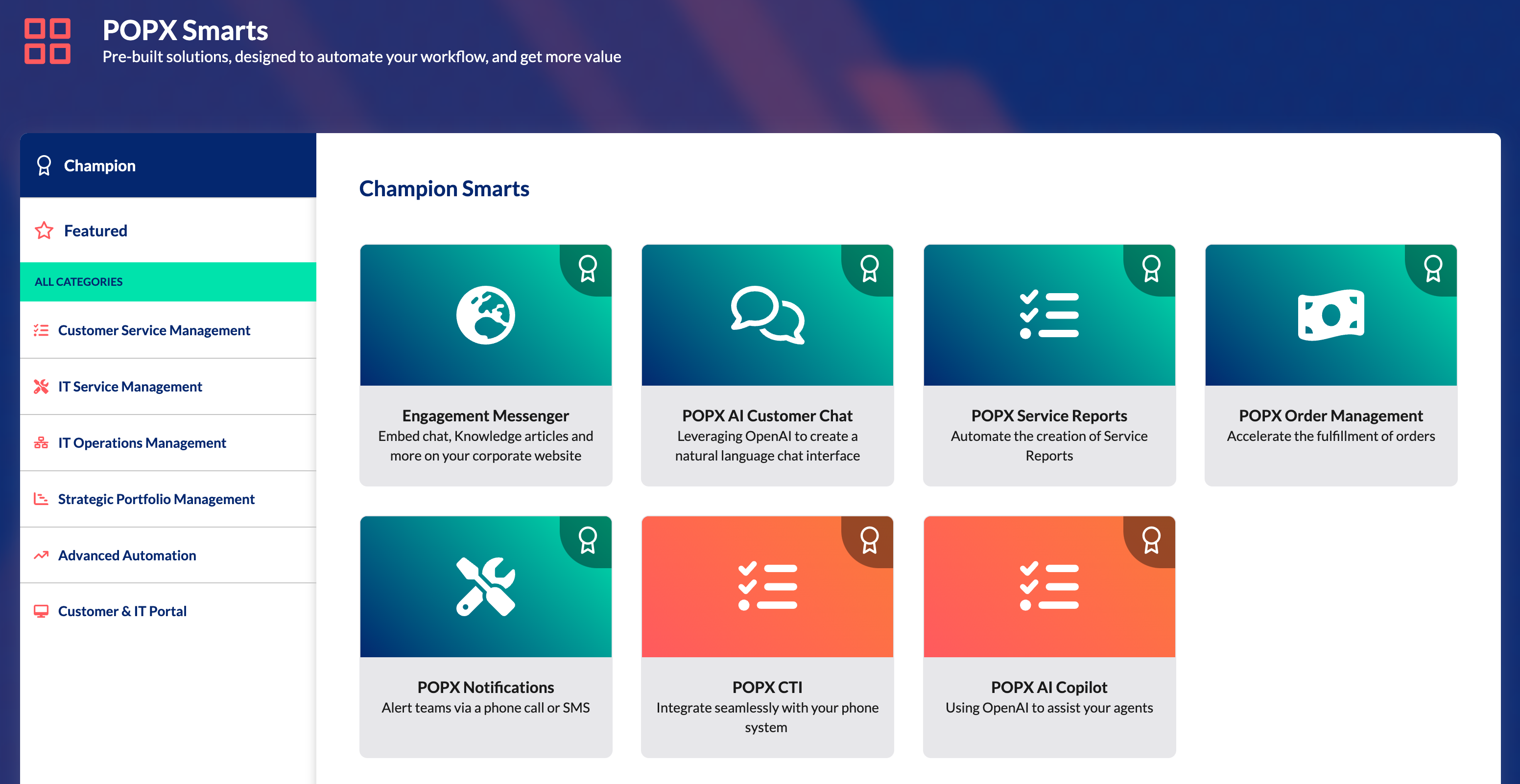 Solutions - Smarts | POPX